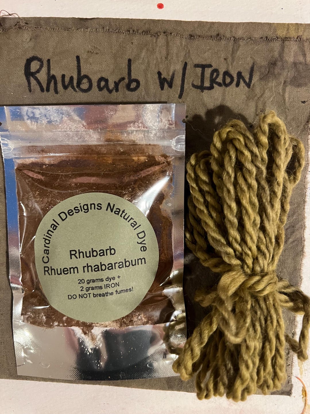 RHUBARB Natural Dye Extract Powder (IRON Included) - Etsy