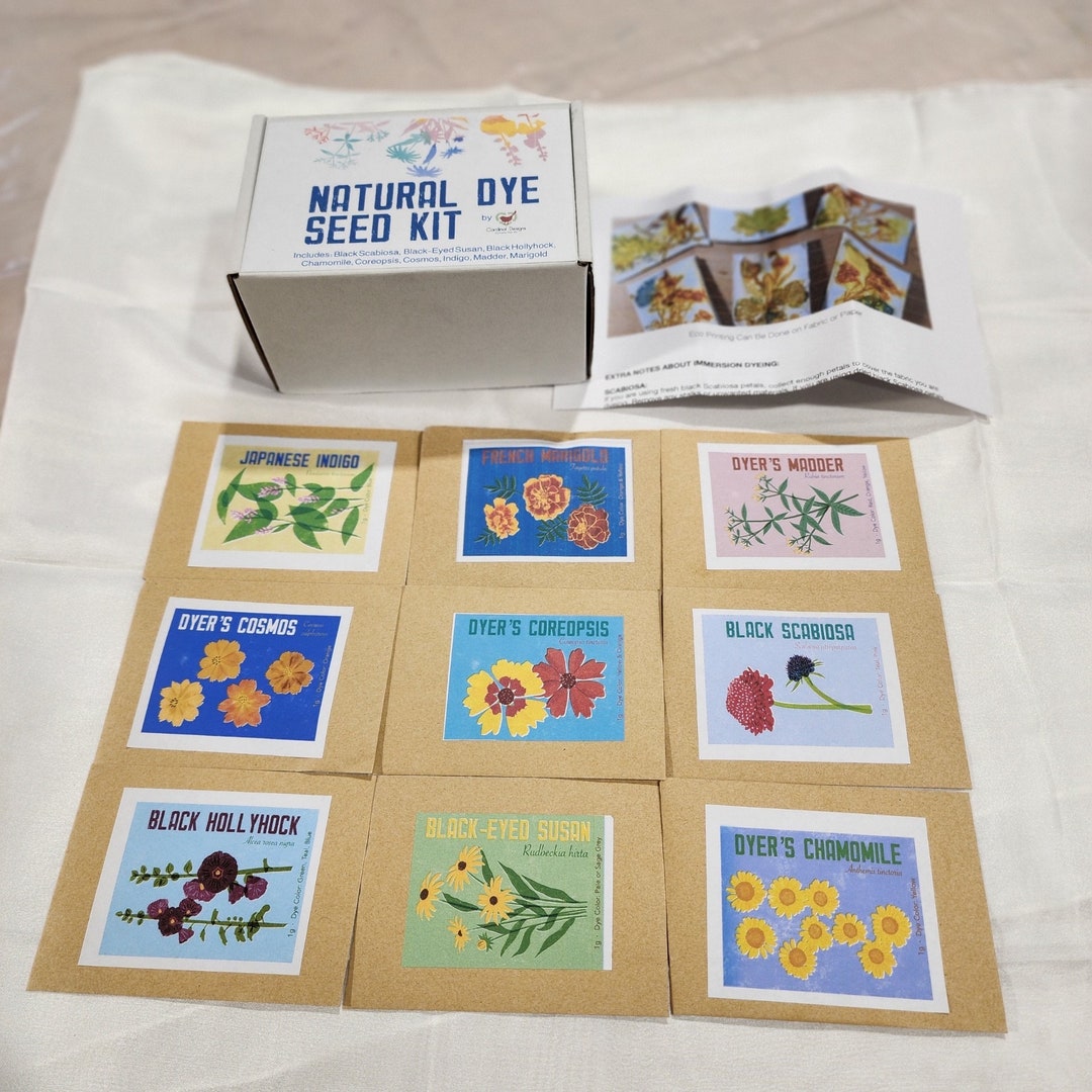 Natural Dye Seed Kit 9 Flower Species - Etsy