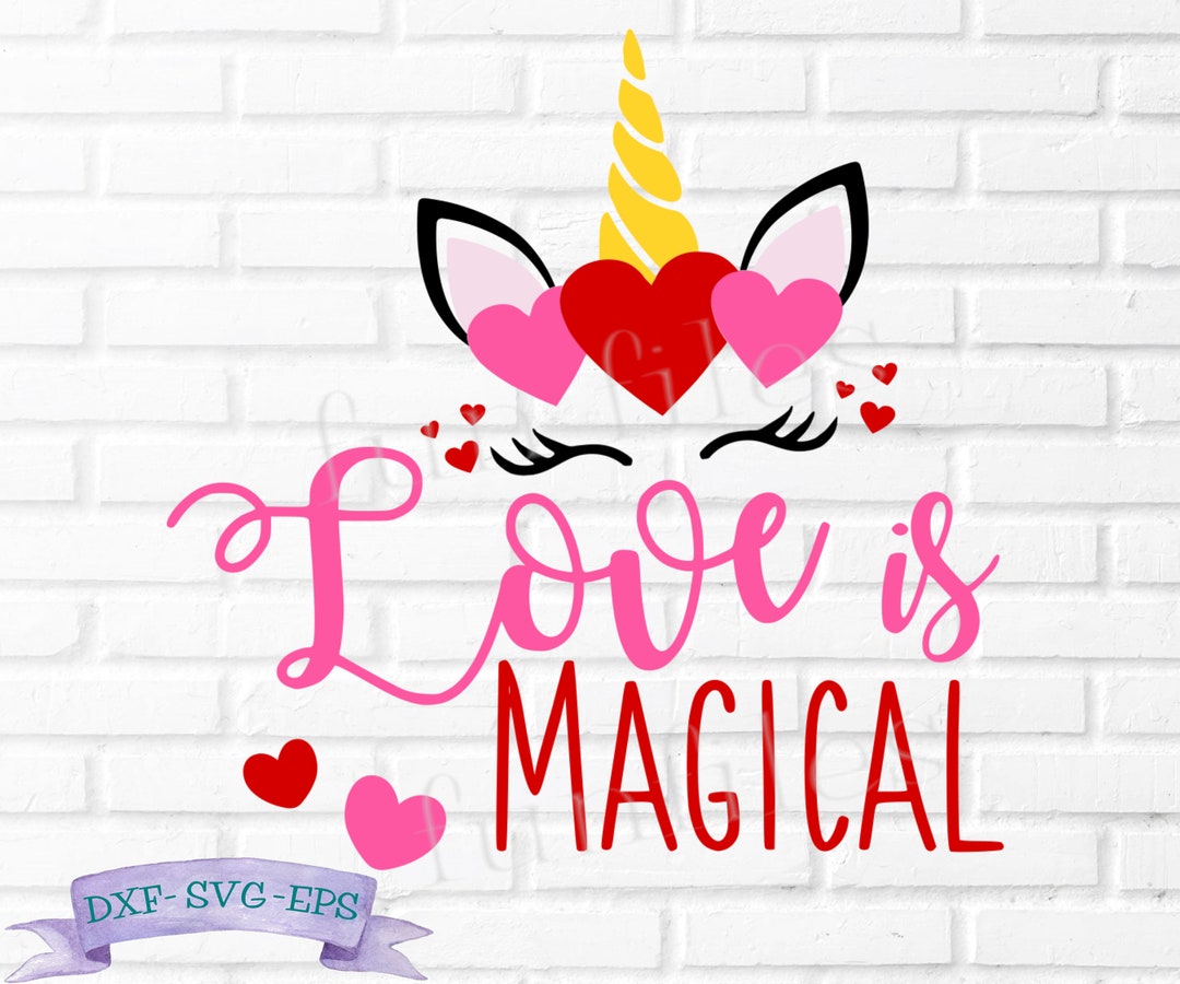 Unicorn Svg, Valentine Unicorn Svg, Valentine's Day, Hearts, Love is ...
