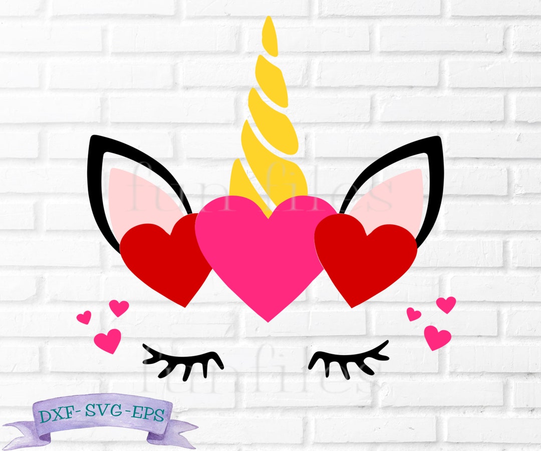 Unicorn Svg, Valentine Unicorn Svg, Valentine's Day, Hearts, T-shirt ...