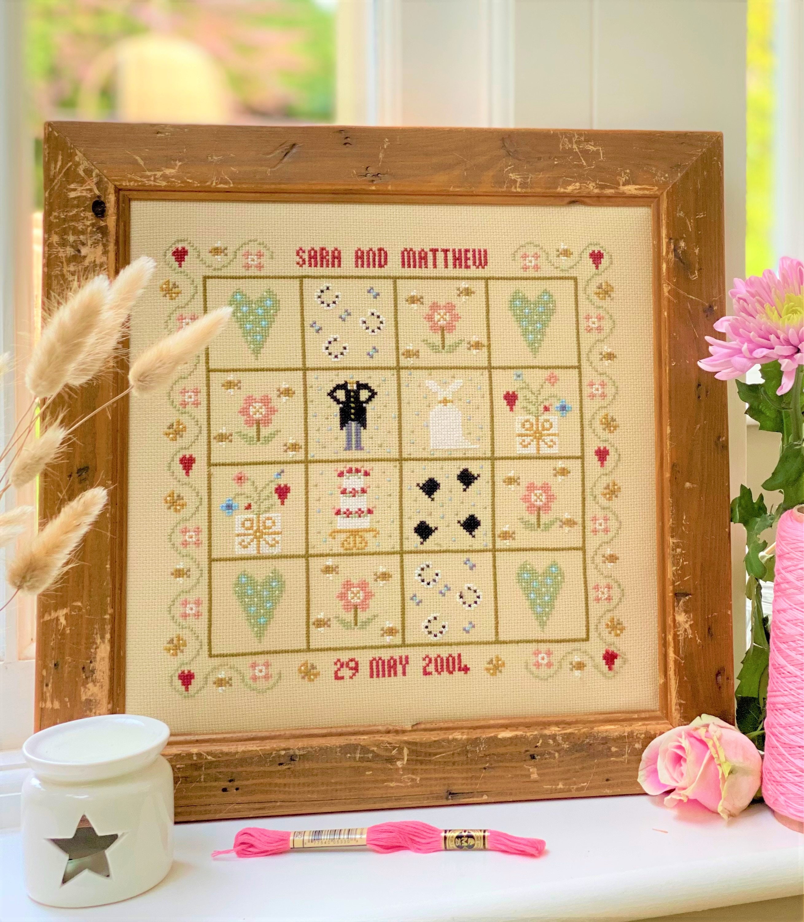 Four Hearts Wedding Cross Stitch Kit - Etsy UK