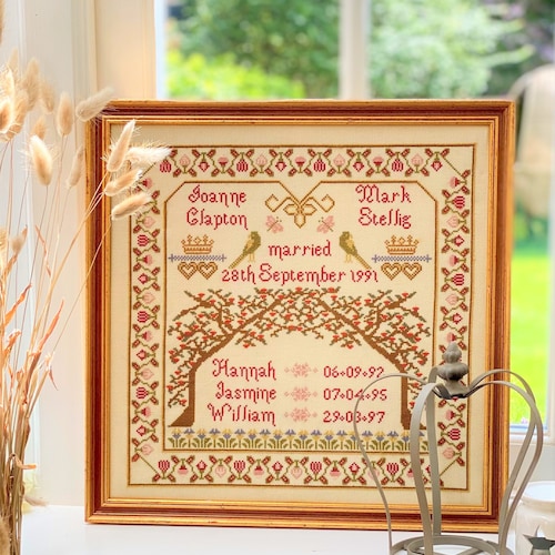 Family Tree Counted Cross Stitch Kit | Etsy