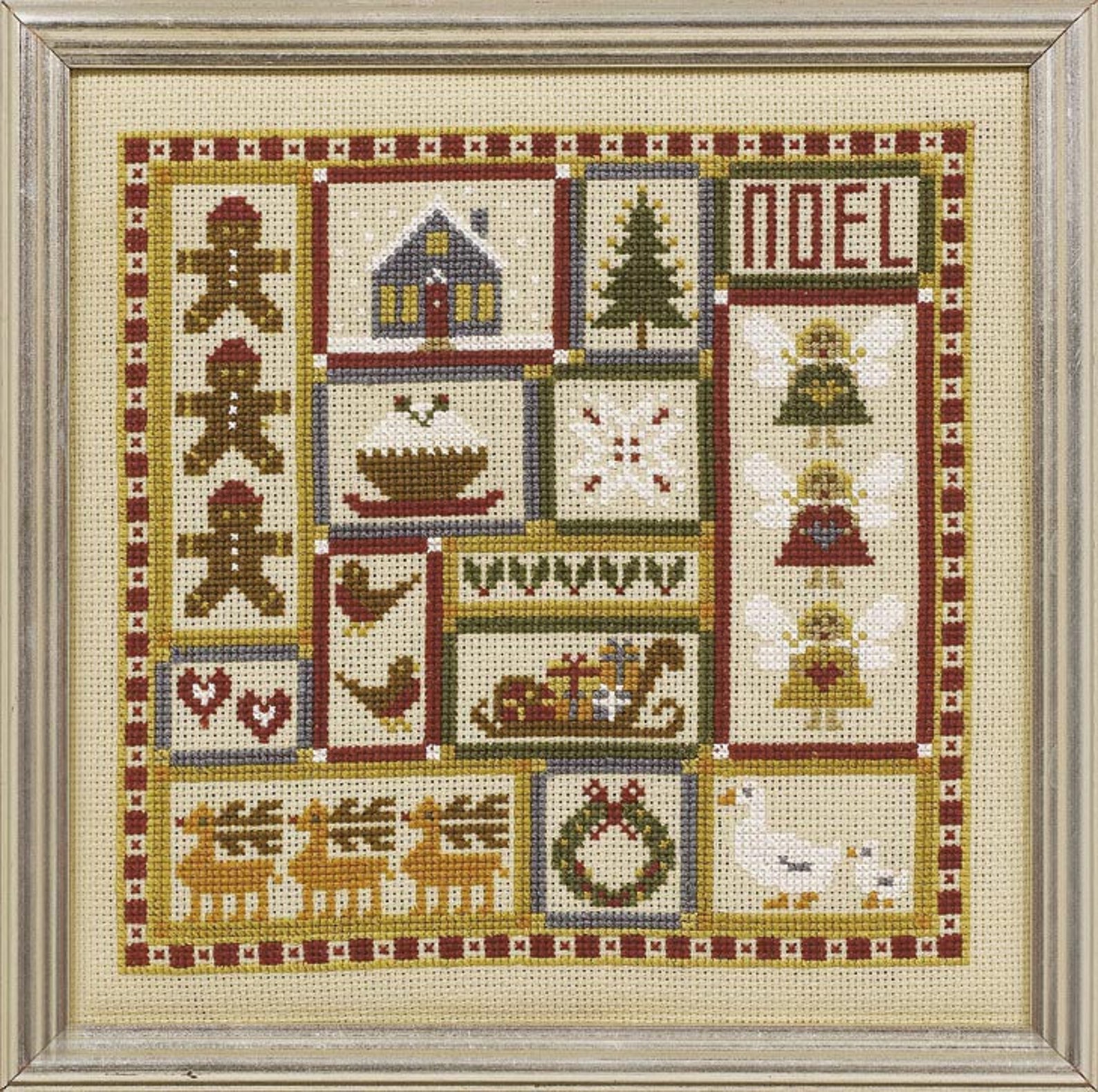 Mini Christmas Patchwork Cross Stitch Kit - Etsy