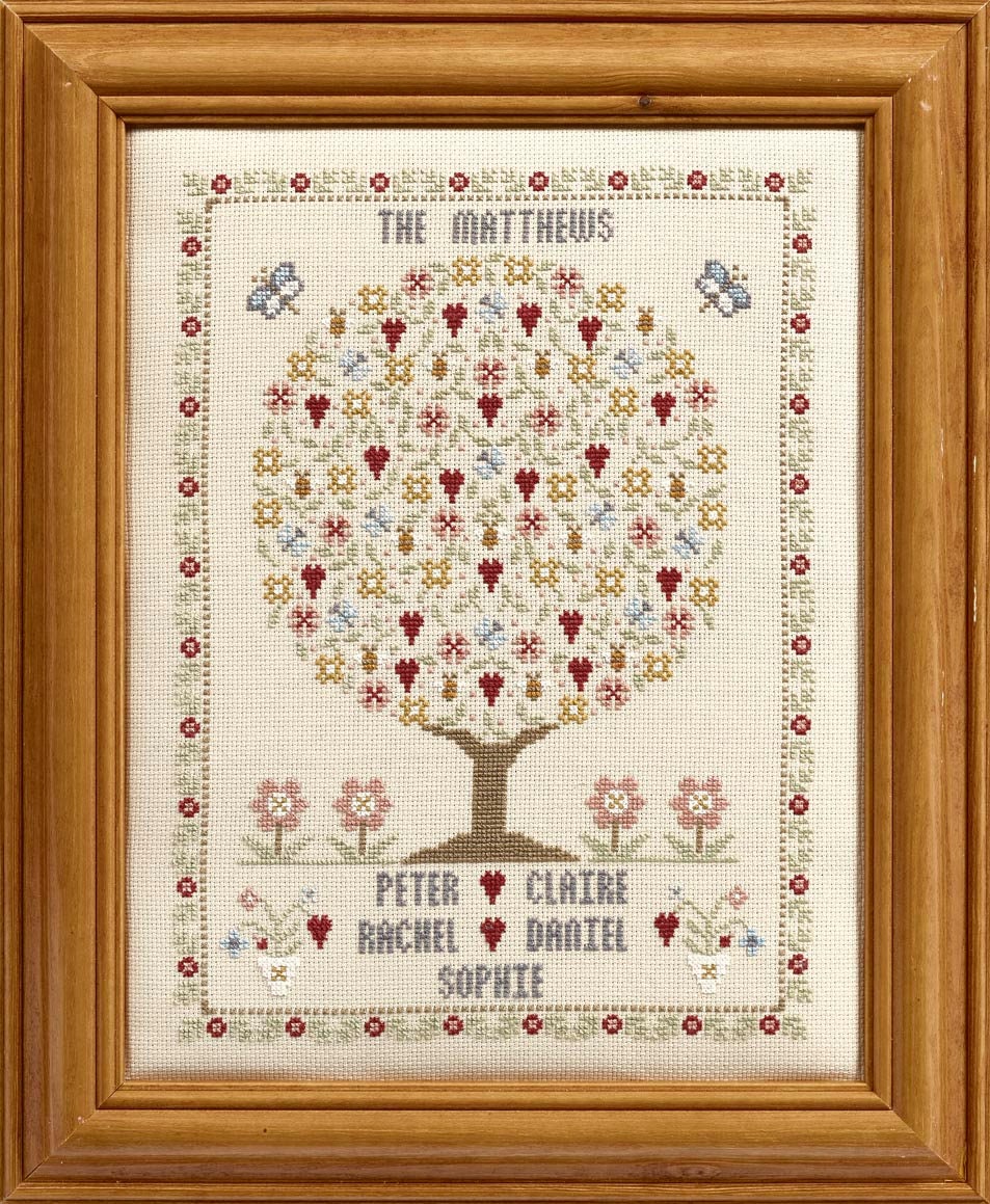 Butterfly and Bee Family Tree Cross Stitch Kit - Etsy