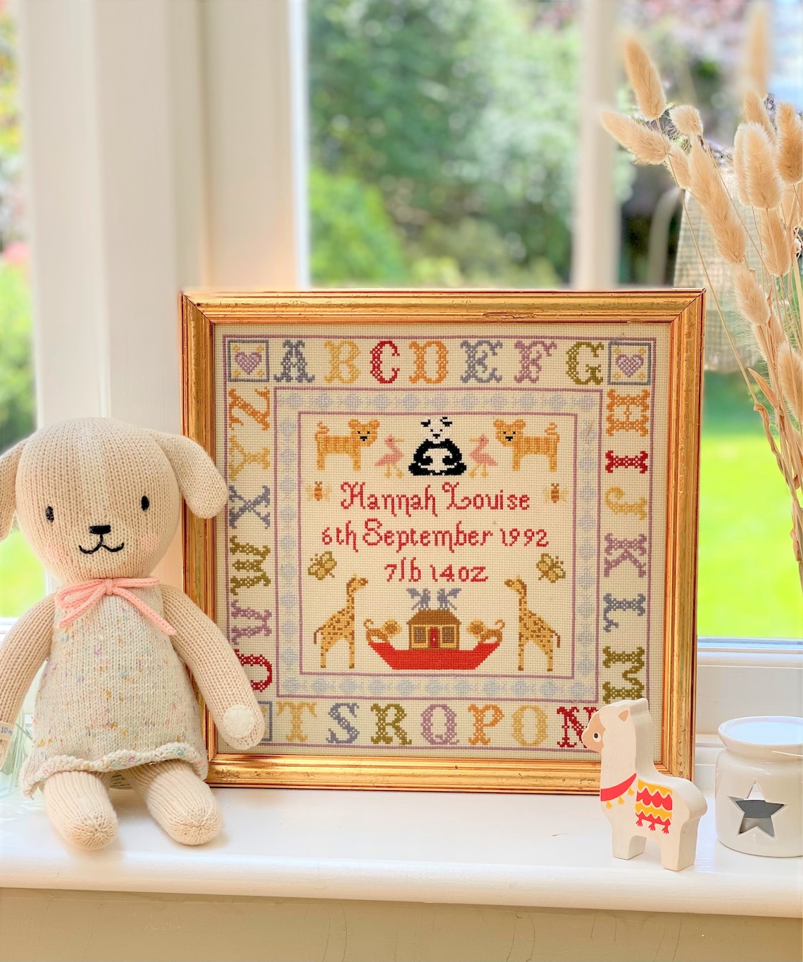 Alphabet Birth Sampler - Etsy