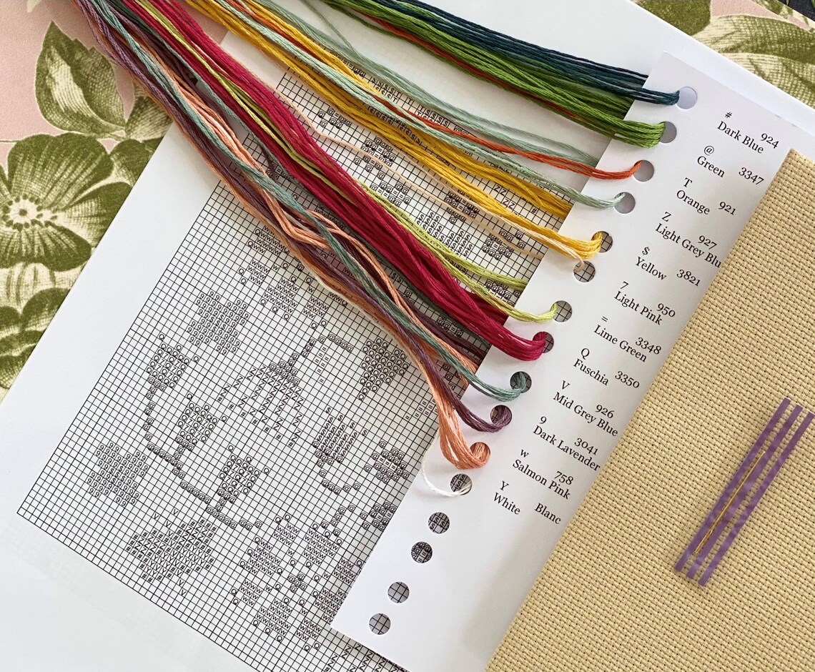 Flower Wedding Cross Stitch Kit - Etsy