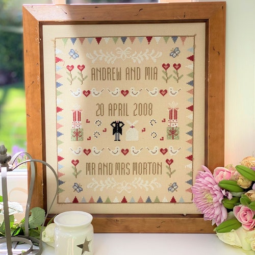 Flower Wedding Cross Stitch Kit - Etsy