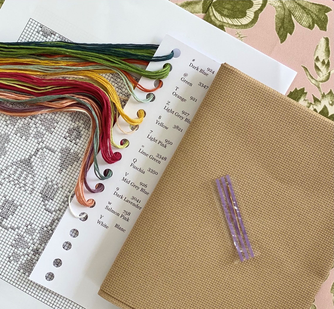 White Acorn Cross Stitch Kit - Etsy