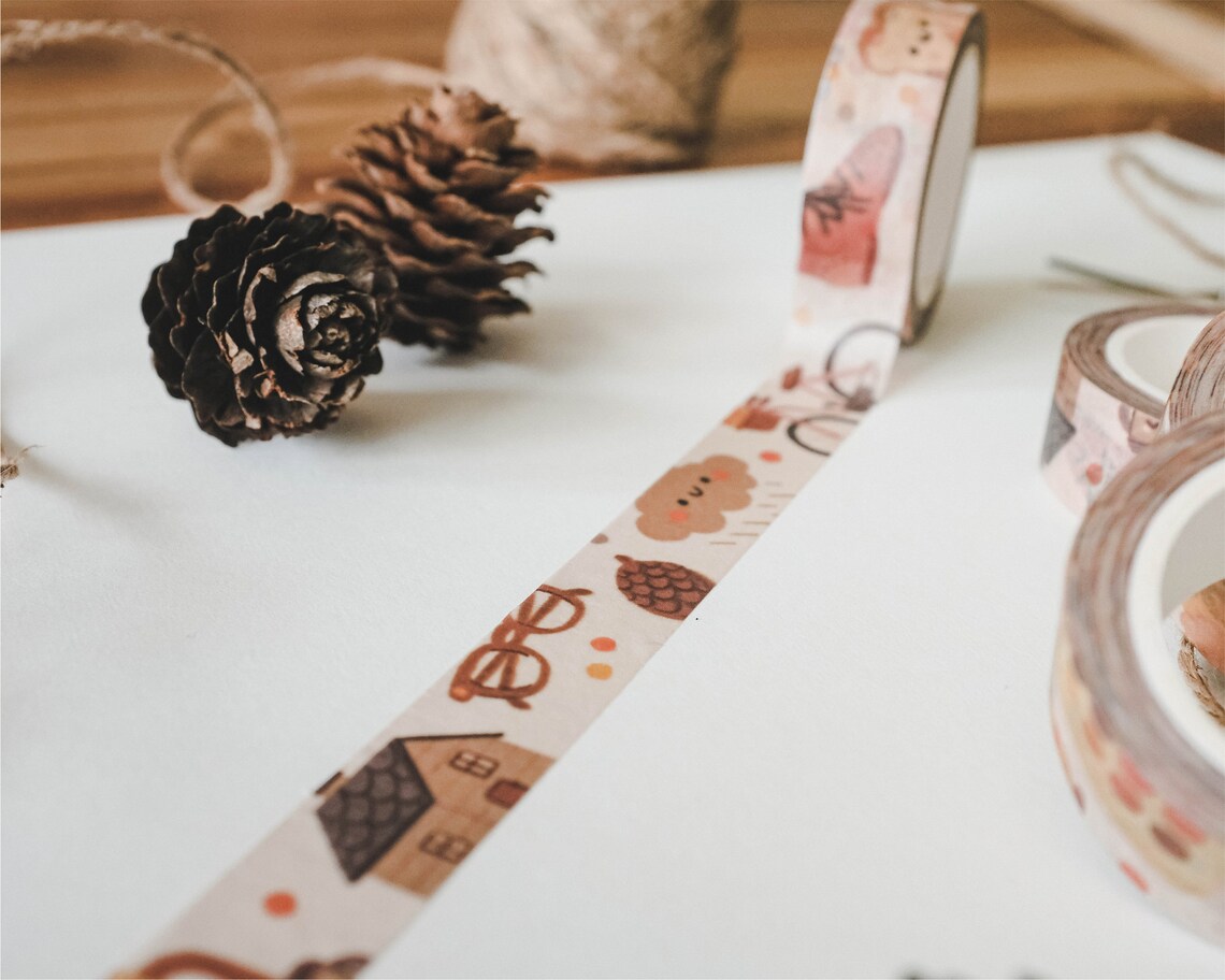 Set of 2 Cozy Autumn Washi Tapes 10m X 15mm Cute Autumn Fall - Etsy