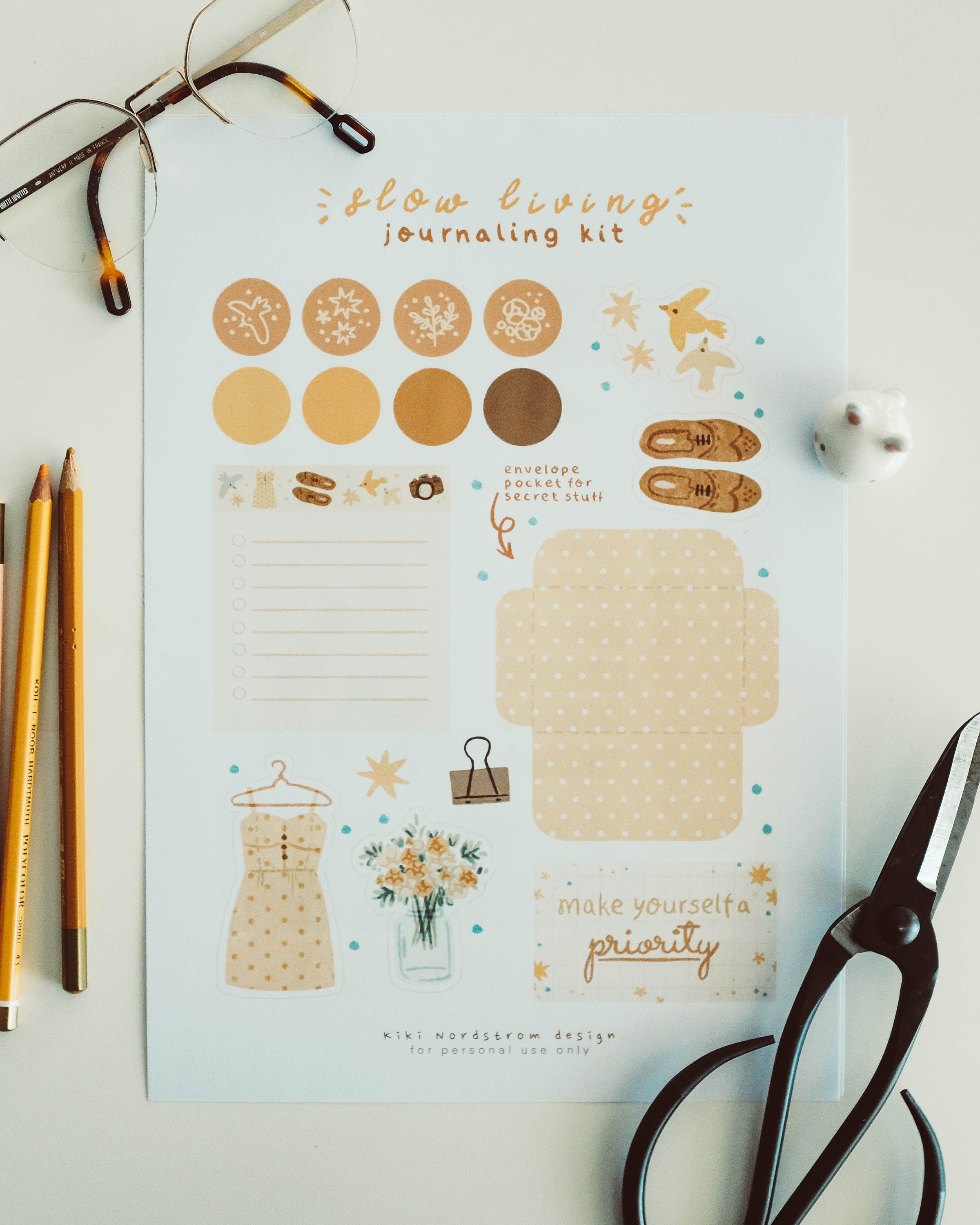 Slow Living Bullet Journal Printable Kit Cute Illustrated - Etsy UK
