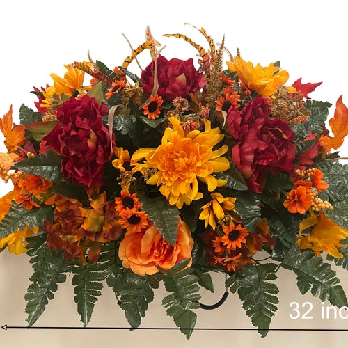Fall Autumn Cemetery Flowers Cemetery Decoration flower for - Etsy