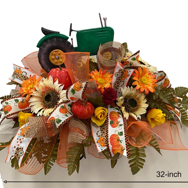 Autumn Tractor - Etsy