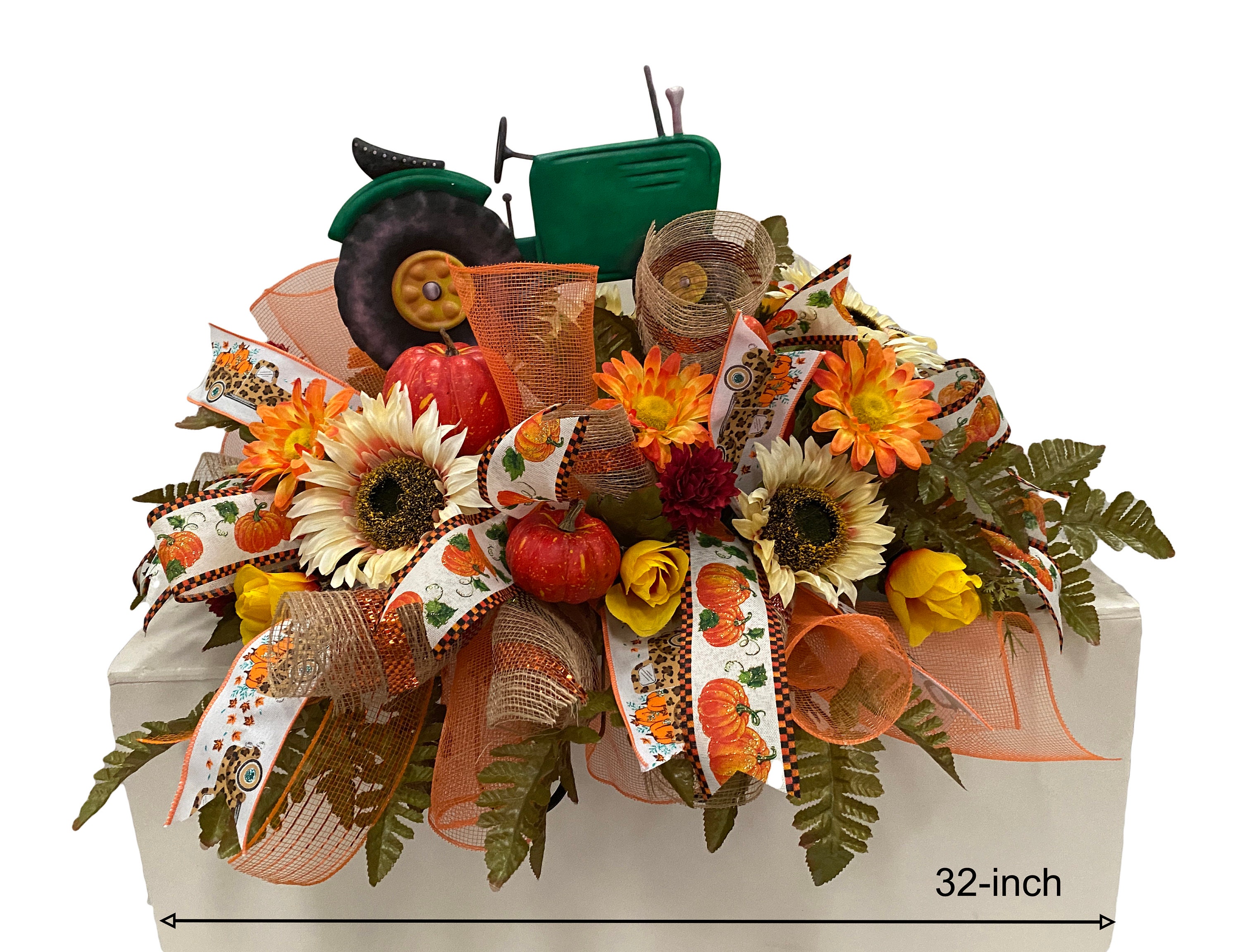 Tractor Autumn Mix Cemetery Saddle Fall Cemetery Flowers - Etsy