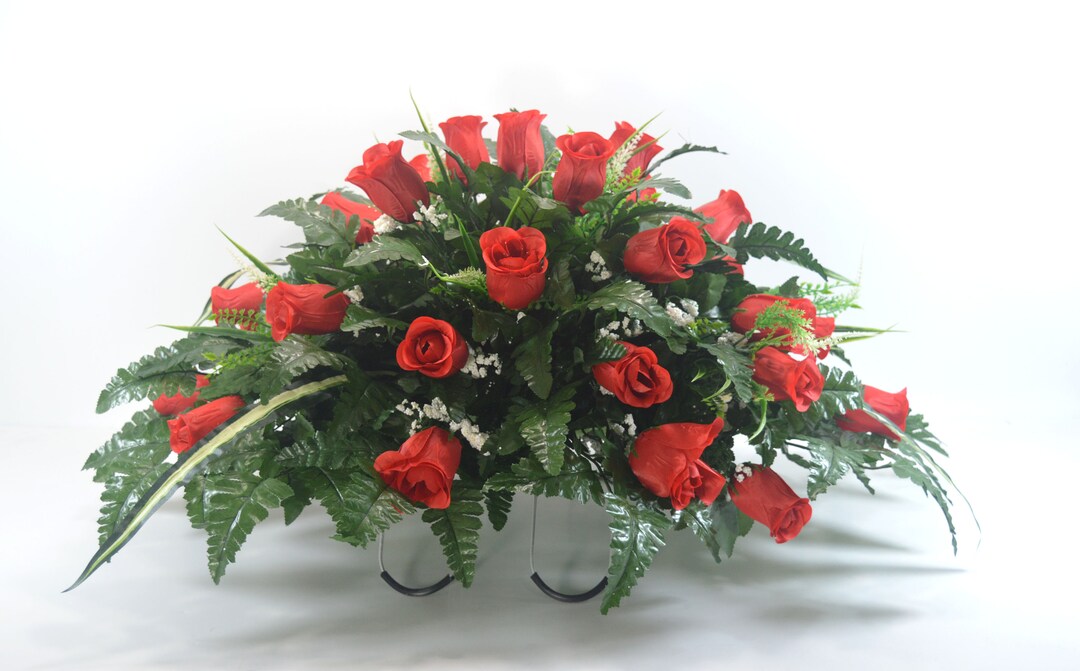 Cemetery Saddle - Spring Cemetery Flowers - Cemetery Decoration -flower ...