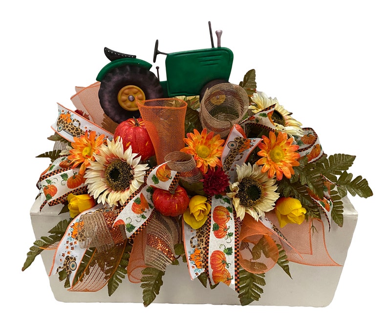 Tractor Autumn Mix Cemetery Saddle Fall Cemetery Flowers - Etsy