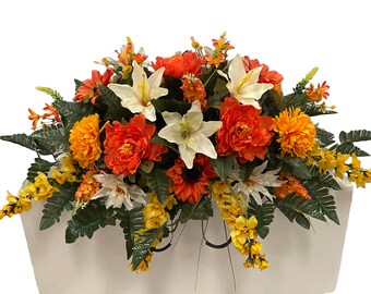 Autumn Mix Cemetery Saddle Fall Cemetery Flowers Cemetery - Etsy