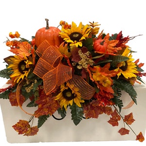 Autumn Mix Cemetery Saddle Fall Cemetery Flowers Cemetery Decoration ...