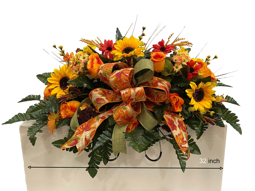 Fall Autumn Cemetery Flowers Cemetery Decoration flower for Cemetery ...