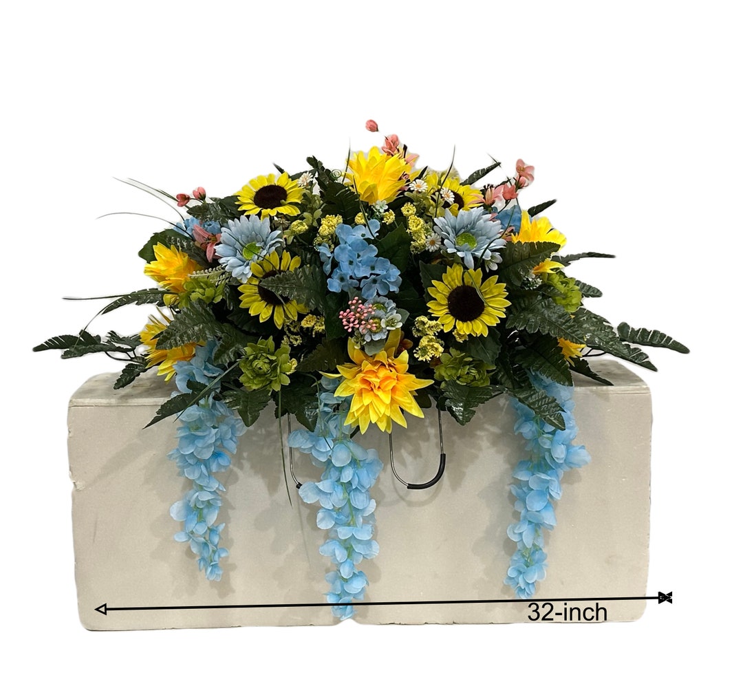 Cemetery Saddle - Spring Cemetery Flowers - Cemetery Decoration -flower ...