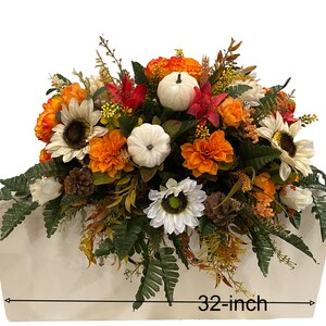Autumn Mix Cemetery Saddle Fall Cemetery Flowers Cemetery Decoration ...