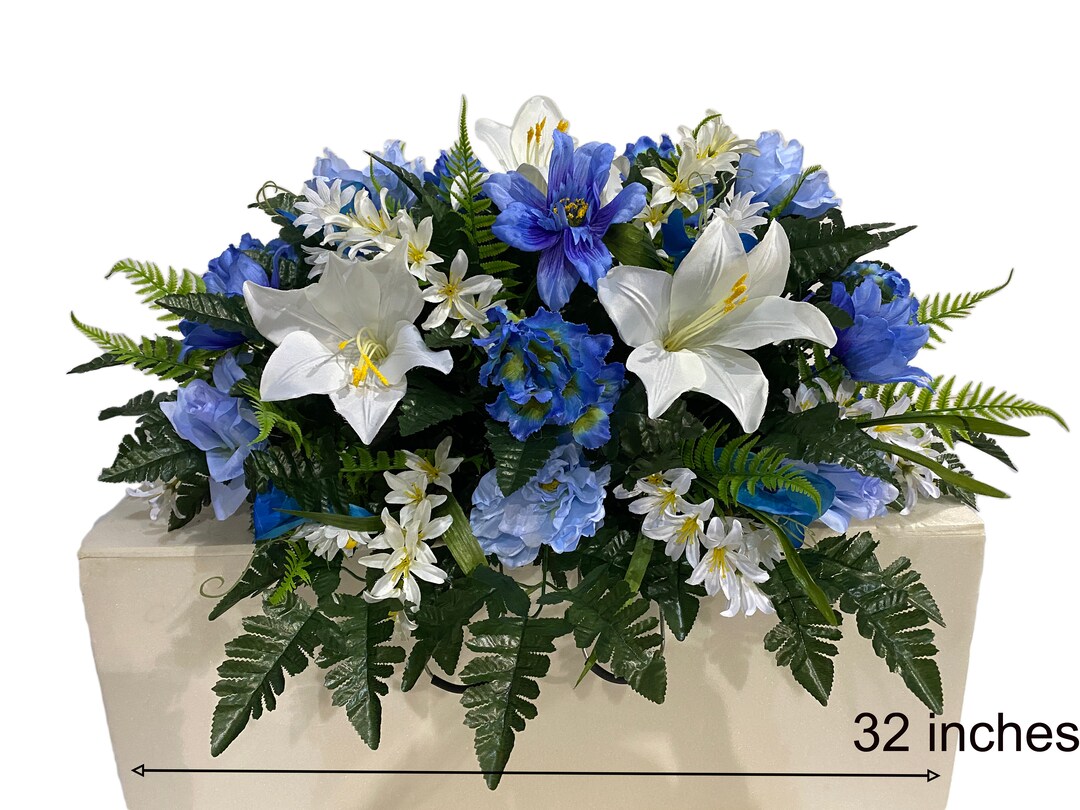 Cemetery Saddle Spring Cemetery Flowers Cemetery Decoration headstone ...