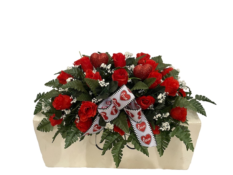 Red Rose Cemetery Saddle Spring Cemetery Flowers Cemetery - Etsy