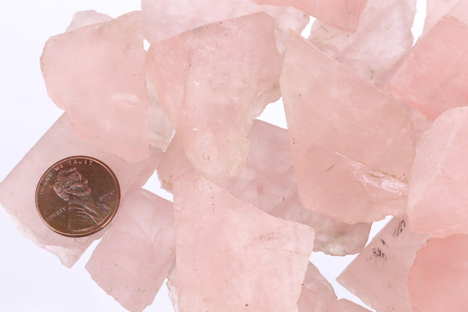 Raw Rose Quartz Slices Rough Rose Quartz Genuine Uncut Rose | Etsy