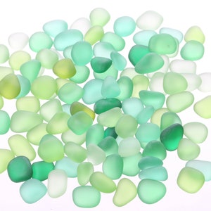 Raw Mixed Green Sea Glass Pieces, Rough Sea Glass, Manufactured Sea ...