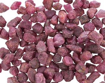 Small Raw Ruby Pieces, Rough Ruby, Genuine Uncut Ruby Crystal, July ...