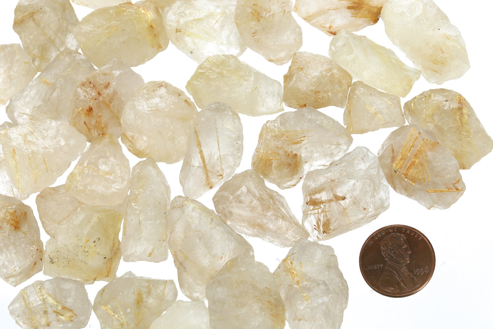 Raw Gold Rutilated Quartz Pieces Rough Rutile Quartz Genuine | Etsy