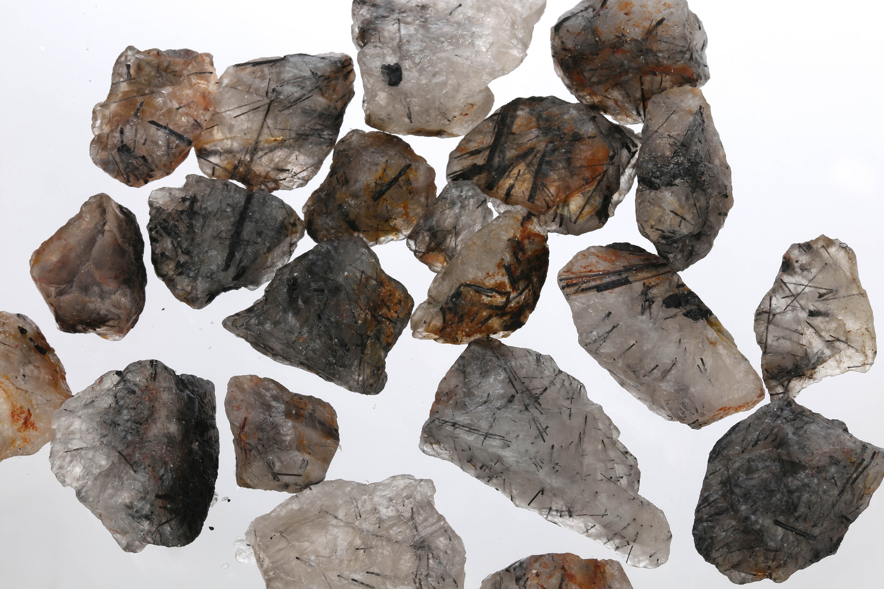 Raw Tourmalinated Quartz Pieces Rough Quartz Genuine Uncut | Etsy