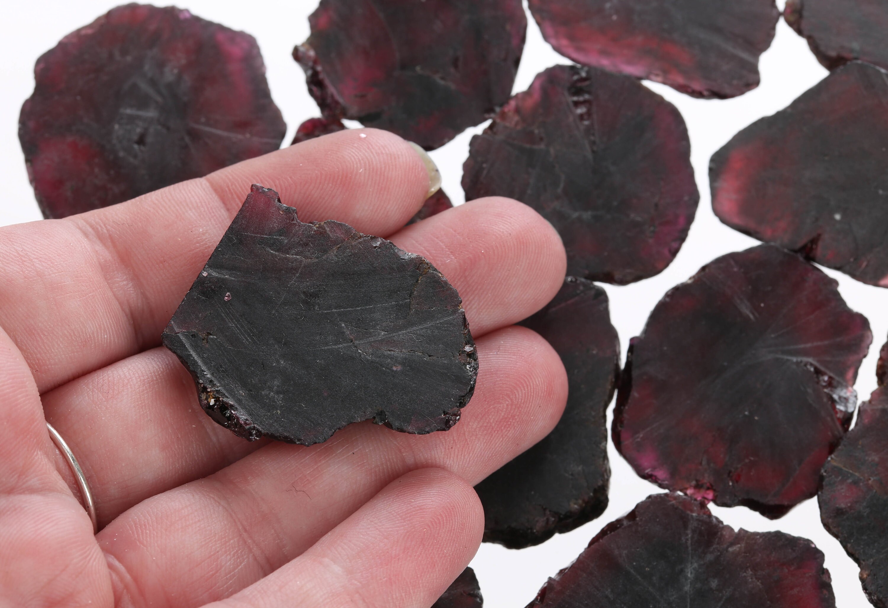 Large Raw Garnet Slices Rough Garnet Genuine Uncut Garnet | Etsy