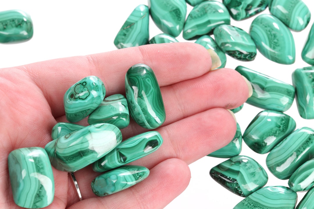 Hand Tumbeled Raw Malachite Pieces, Rough Malachite, Genuine Malachite ...