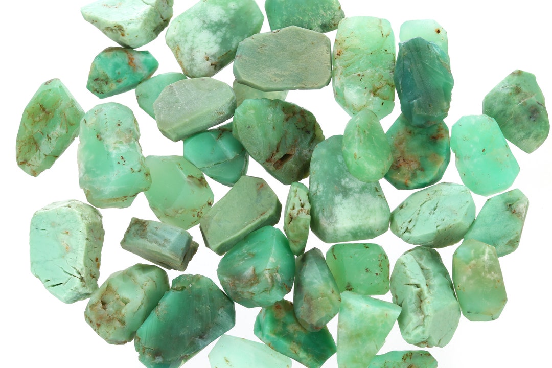 Raw Chrysoprase Pieces, Rough Natural Chrysoprase, Raw Australian Jade ...