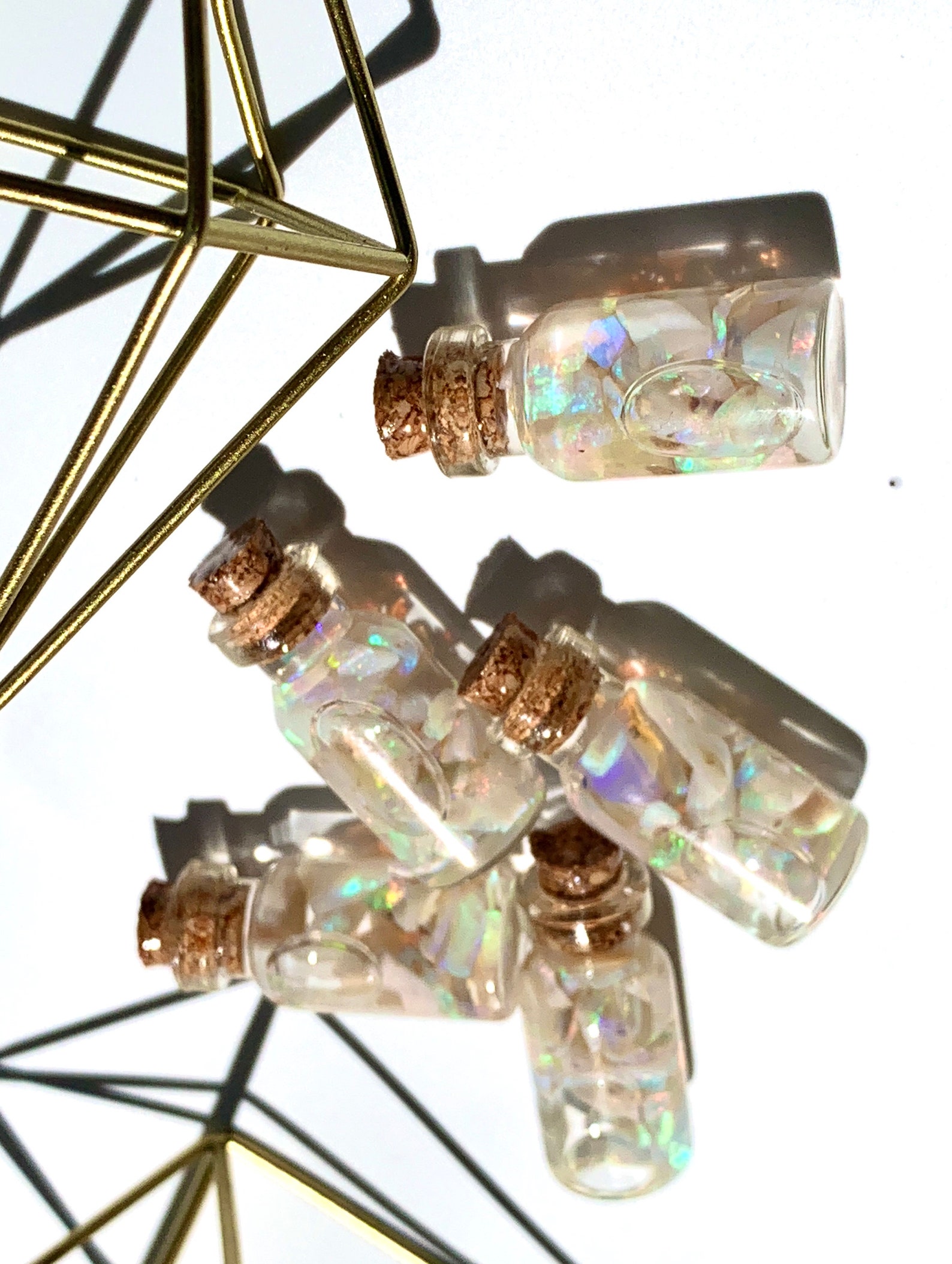 Raw Opal Fairy Bottle, Australian Opal, Mini Rough Opal Chips, Opal ...