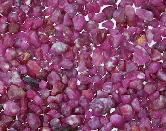 Small Raw Ruby Pieces, Rough Ruby, Genuine Uncut Ruby Crystal, July ...