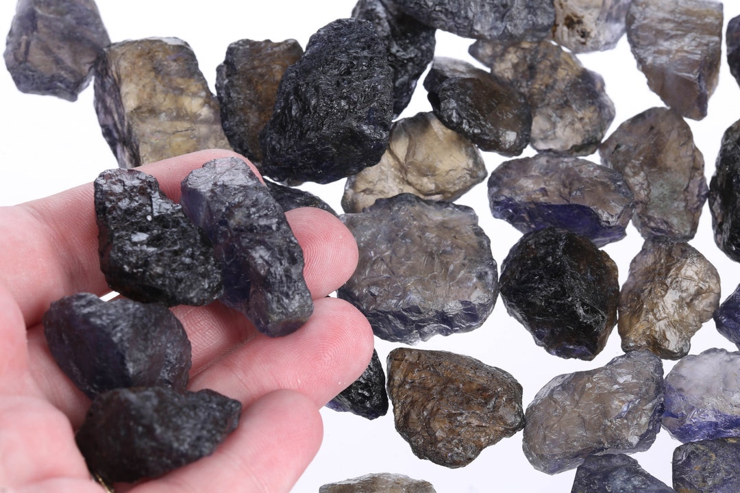 Large Raw Iolite Pieces, Rough Iolite, Genuine Iolite Crystal, Healing ...