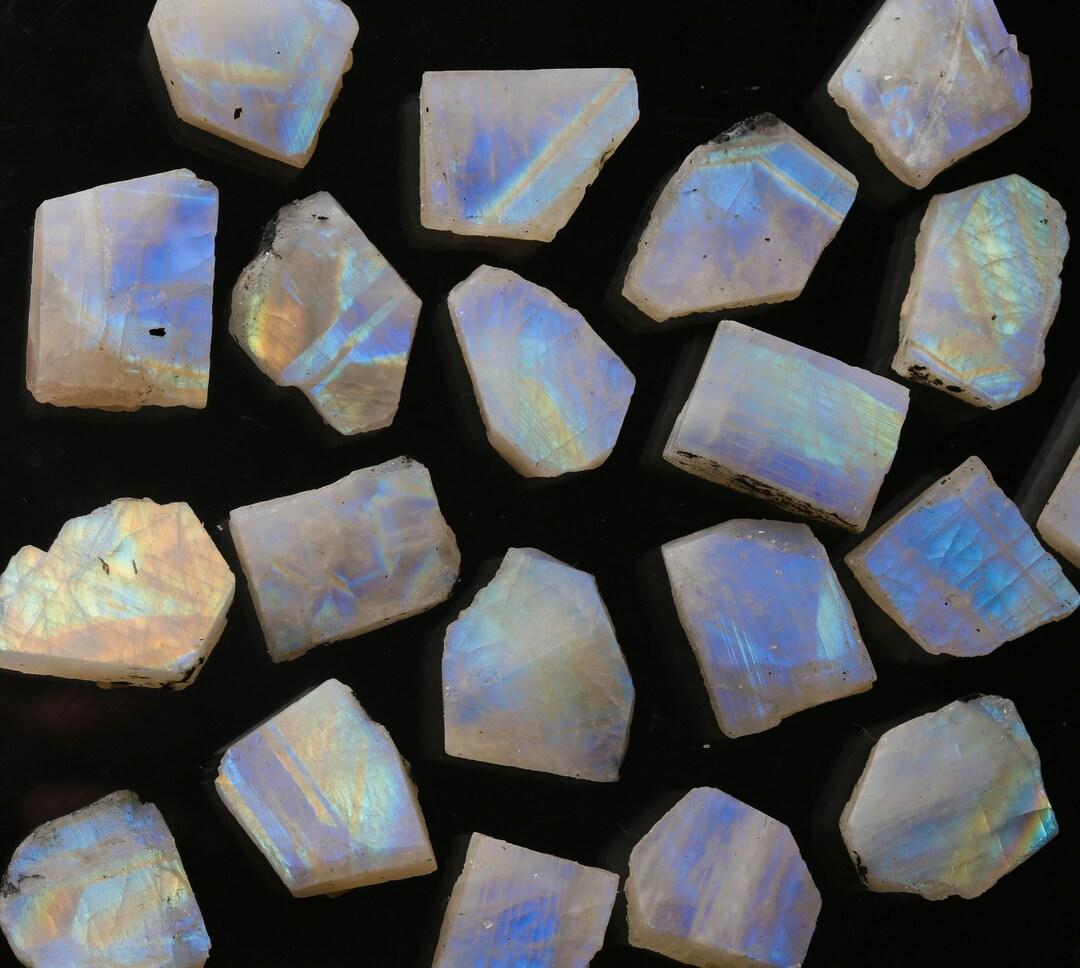 High Quality Raw Moonstone Pieces, Rough Moonstone Slabs, June ...