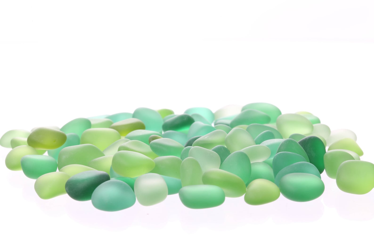 Raw Mixed Green Sea Glass Pieces, Rough Sea Glass, Manufactured Sea ...
