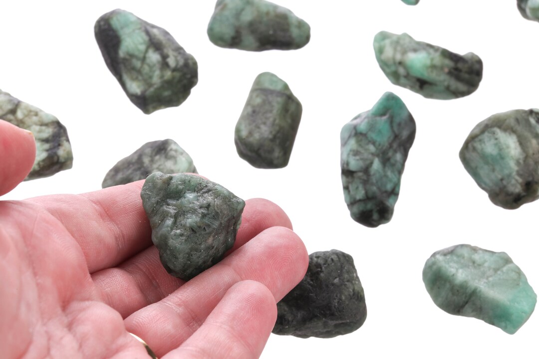 Large Raw Emerald Pieces, Rough Emerald, Genuine Emerald Crystal, May ...