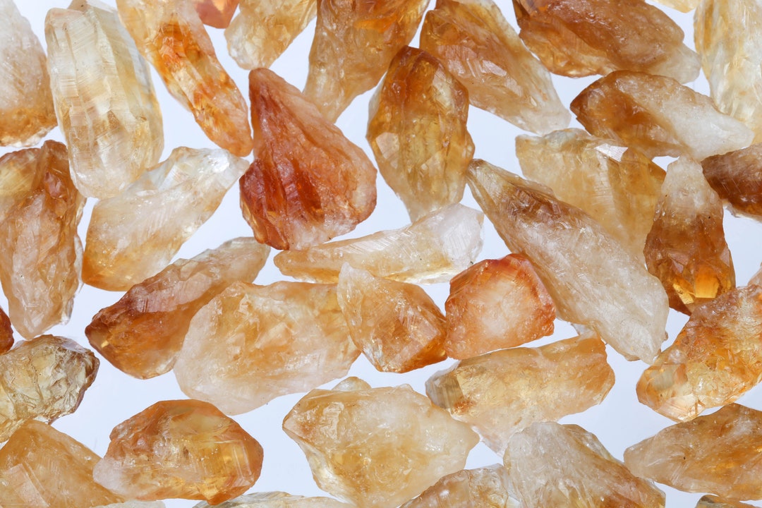Medium Citrine Crystal, Raw Citrine Chips, Rough Citrine, Raw Crystal ...