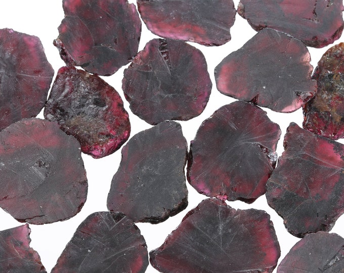 Large Raw Garnet Slices Rough Garnet Genuine Uncut Garnet - Etsy