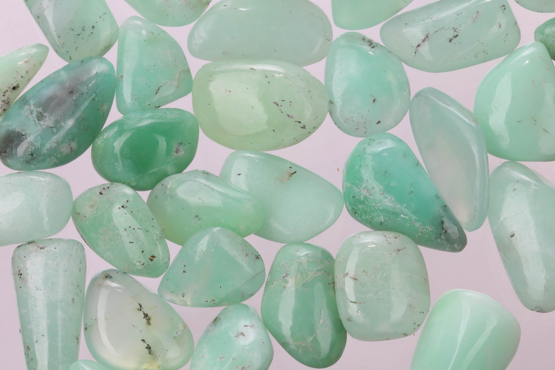 Tumbled Raw Chrysoprase Pieces, Tumbled Australian Jade, Tumbled Rough ...