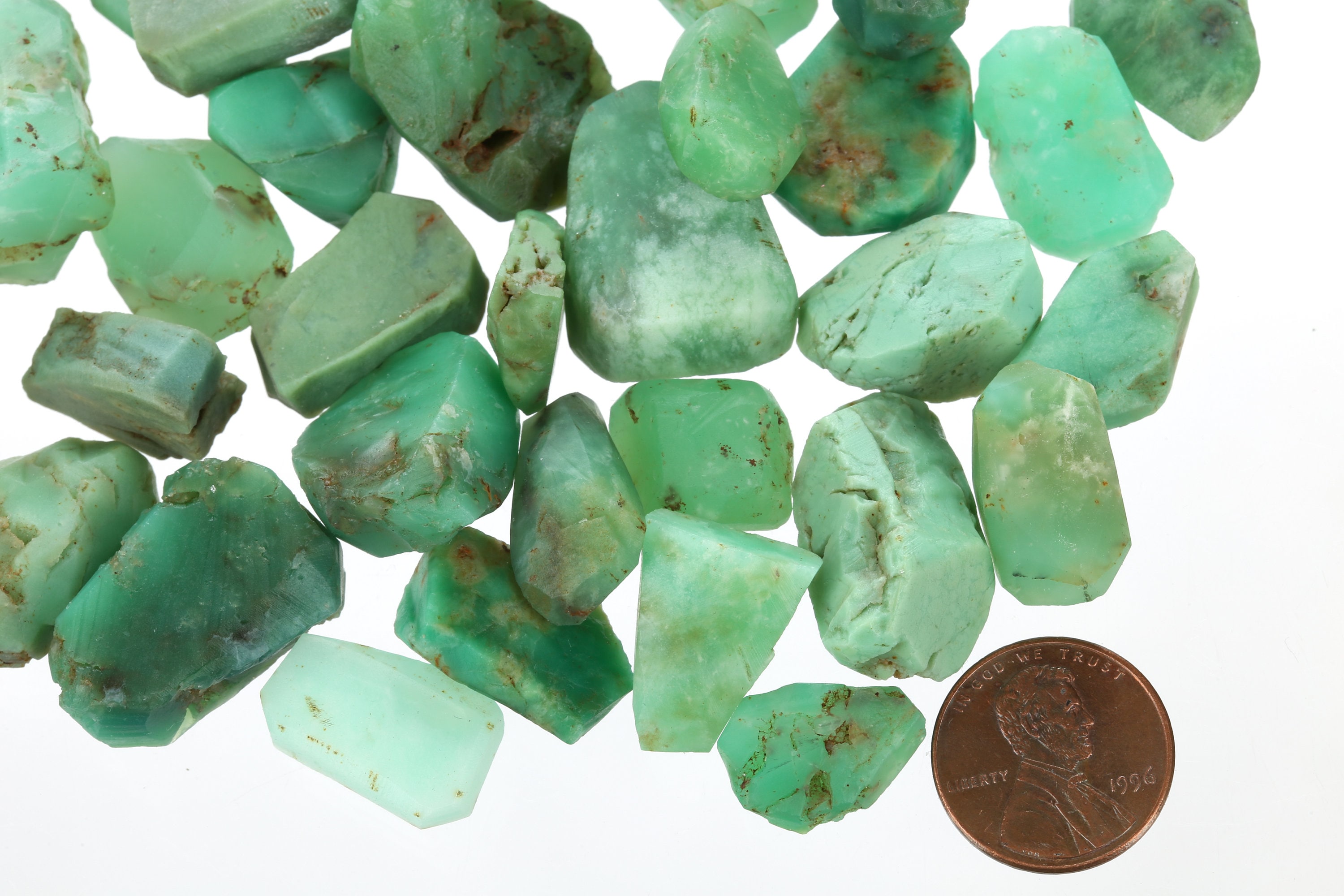 Raw Chrysoprase Pieces, Rough Natural Chrysoprase, Raw Australian Jade ...