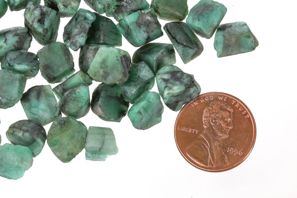 Small Raw Emerald Pieces Rough Emerald Genuine Emerald | Etsy