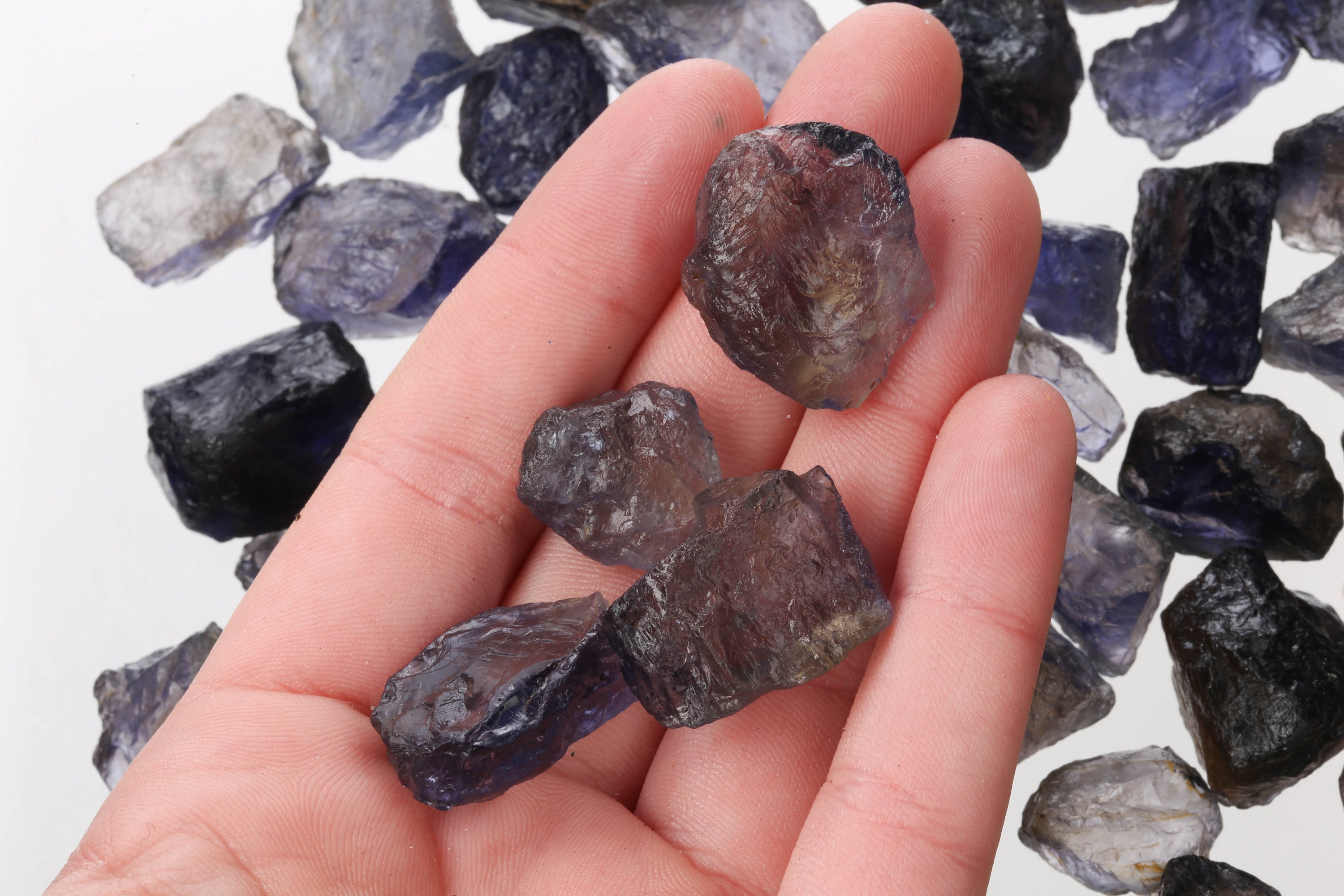 Raw Iolite Pieces Rough Iolite Genuine Iolite Crystal | Etsy