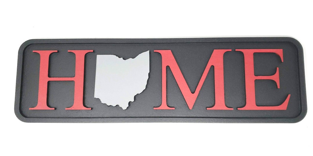 Ohio Home Sign Solid Wood Raised Letters Multiple Colors - Etsy