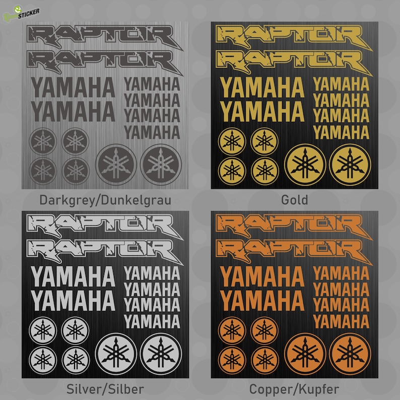 YAMAHA Raptor Sticker Sticker Quad Decal ATV 14pcs Pieces Pieces - Etsy
