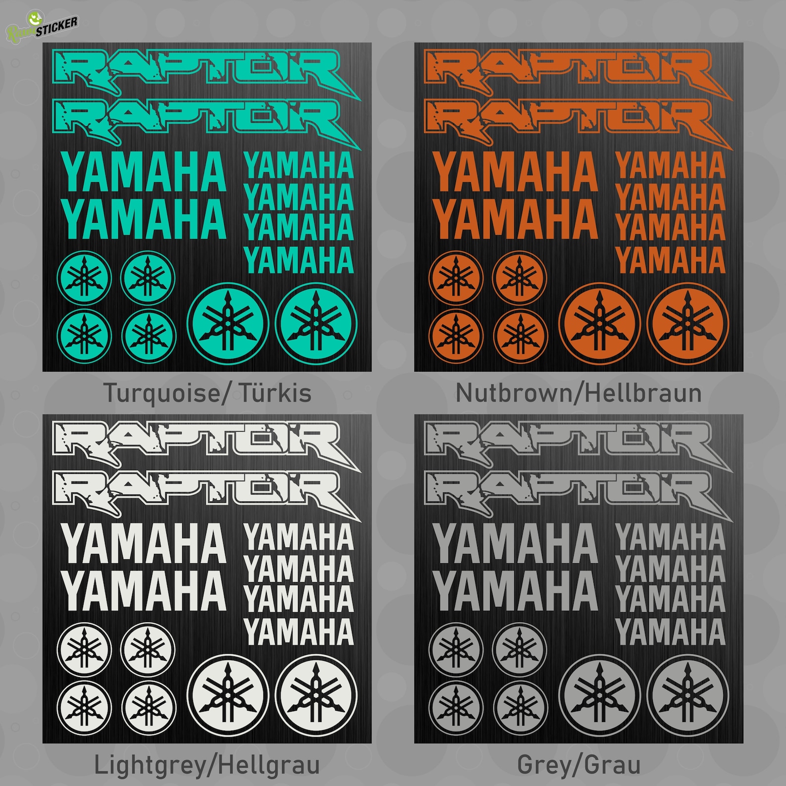 YAMAHA Raptor Sticker Sticker Quad Decal ATV 14pcs Pieces Pieces - Etsy