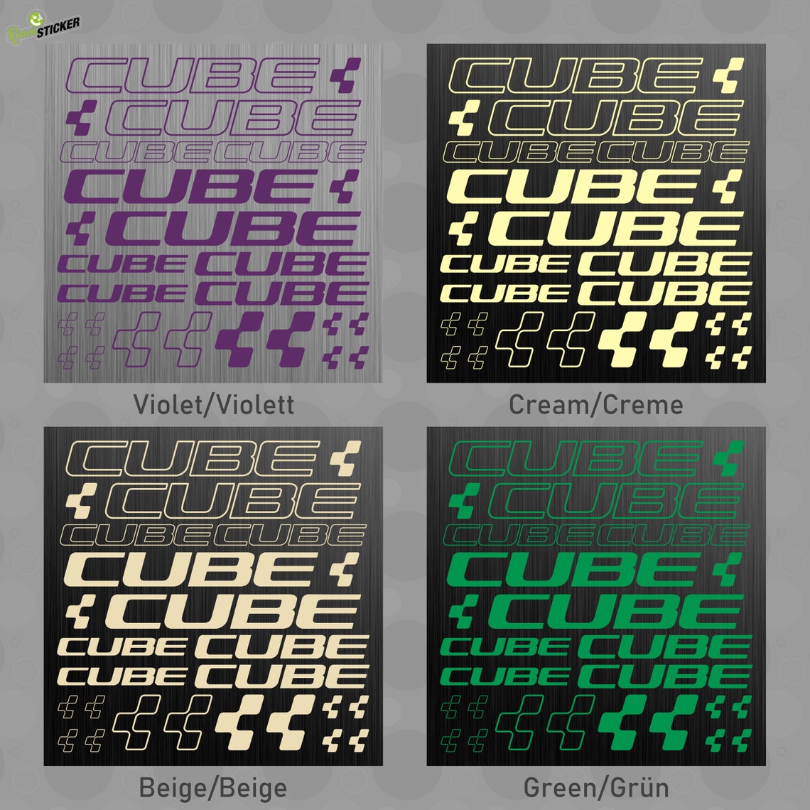CUBE Old Aufkleber Sticker Fahrrad Bike Mtb Bmx Road 22 Stücke Pieces ...